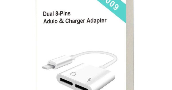 Dual 8 pins Audio & Charge Adapter